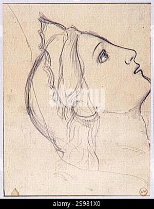 Gustave Moreau-Etude pour Oedipe et le Sphinx-Des. 8543 Stock Photo - Alamy