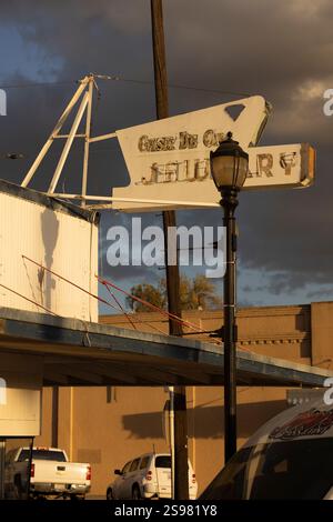 Firebaugh, California, USA - October 28, 2024: The setting sun shines ...