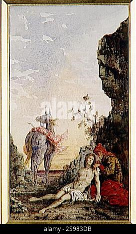 'Le Bon Samaritain' by Gustave Moreau is a biblical scene depicting the ...
