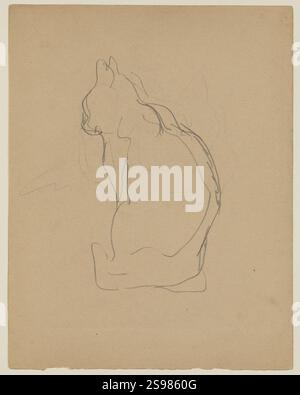 Gwen John - Cat, facing left, NMW A 3832v Stock Photo - Alamy