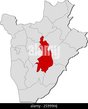 Map of Gitega, a province of Burundi Stock Vector Image & Art - Alamy