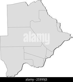 Map of Botswana with the provinces Stock Vector Image & Art - Alamy
