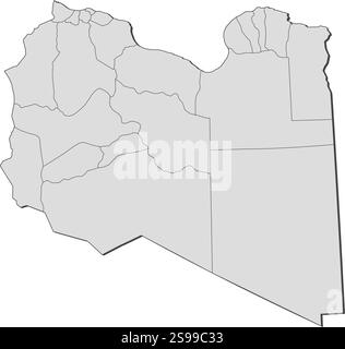 Map of Libya with the provinces Stock Vector Image & Art - Alamy