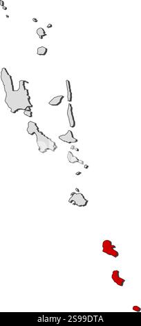 Map of Tafea, a province of Vanuatu Stock Vector Image & Art - Alamy