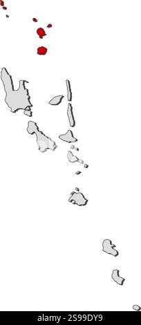 Map of Torba, a province of Vanuatu Stock Vector Image & Art - Alamy