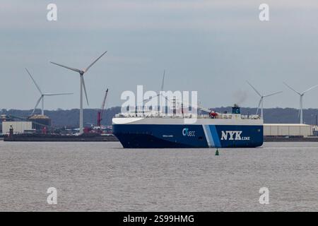 Vehicle carrier Emerald leader leaving Royal Portbury docks Stock Photo ...