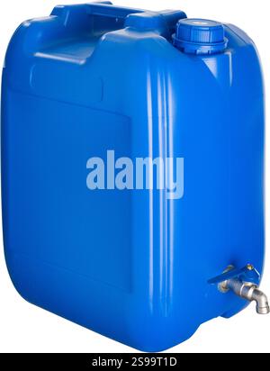 Blue Plastic Water Container with Tap Stock Photo - Alamy