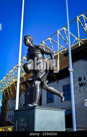Billy Wright statue and stand at Molineux Stadium home of Wolverhampton ...