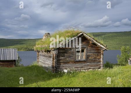Old log cabins, Lapland, Finland, Europe Stock Photo - Alamy