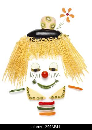 A cheerful clown made of fruit and vegetables Stock Photo - Alamy