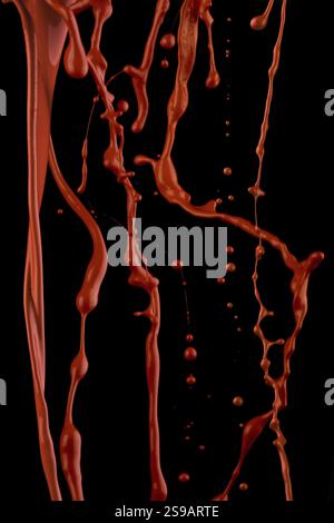 Blood Drops Flowing In Water Stock Photo - Alamy