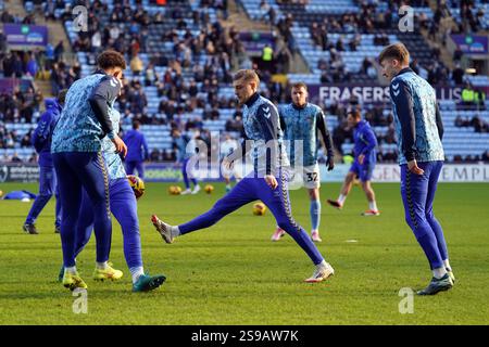 Coventry City's Jack Rudoni (centre) in the crowd with the fans during ...