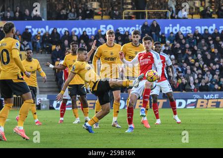Andre of Wolverhampton Wanderers clears the ball during the Premier ...