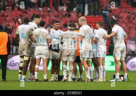 team of Montpellier during the Top 14 match between Montpellier and Pau ...