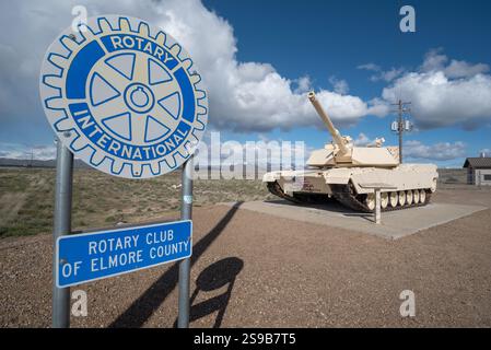 M1A1 Abrams tank on display in Elmore County, Idaho Stock Photo - Alamy