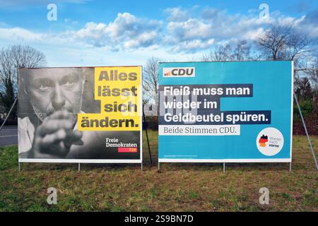 Heidelberg, Germany - January 25th 2025: Billboard for federal ...