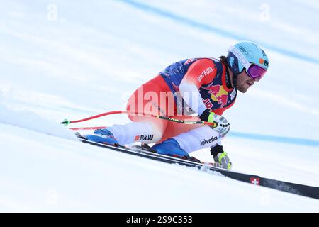 KITZBUEHEL, AUSTRIA - JANUARY 25: Alexis Monney of Switzerland during ...