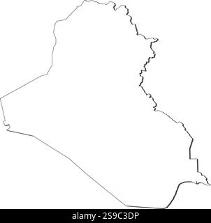 Map of Iraq, contous as a black line Stock Vector Image & Art - Alamy