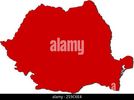 Map of Romania with the provinces, colored in red Stock Vector Image ...