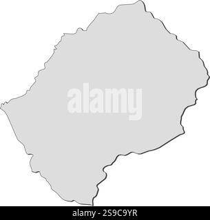 Map of Lesotho, filled in gray Stock Vector Image & Art - Alamy