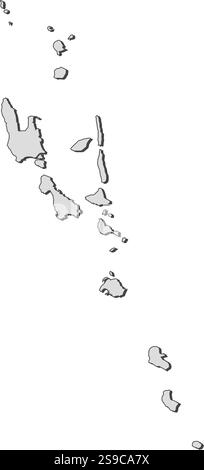 Map of Vanuatu as a gray piece Stock Vector Image & Art - Alamy