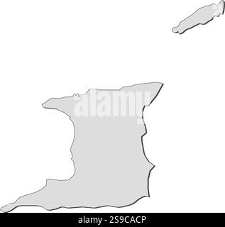 Map of Trinidad and Tobago, filled in orange Stock Vector Image & Art ...