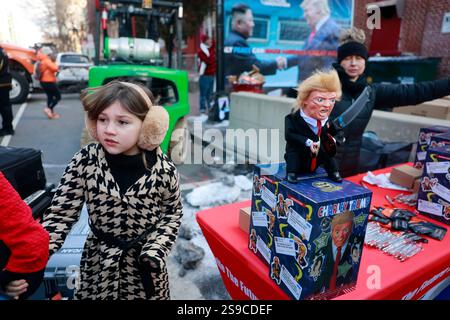 Vendors sell Charley Trump doll merchandise on Inauguration Day. Trump ...