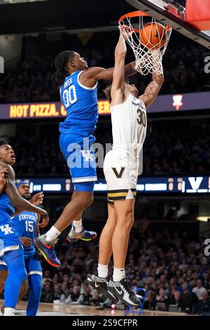 Vanderbilt guard Chris Manon (30) celebrates during the second half of ...