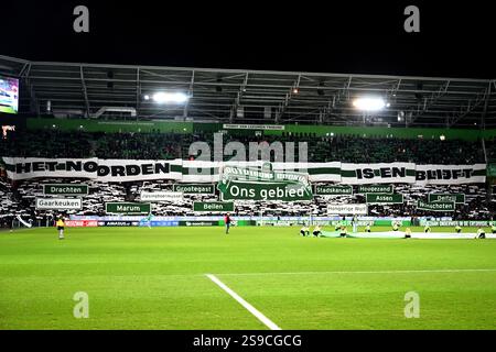 GRONINGEN - Overview field and stands Euroborg stadium prior to the ...