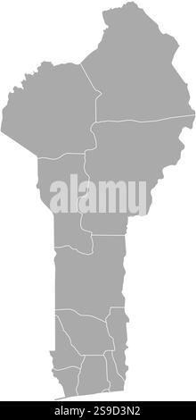 Map of Benin with the provinces Stock Vector Image & Art - Alamy