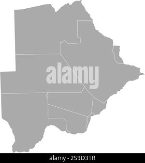 Map of Botswana with the provinces Stock Vector Image & Art - Alamy