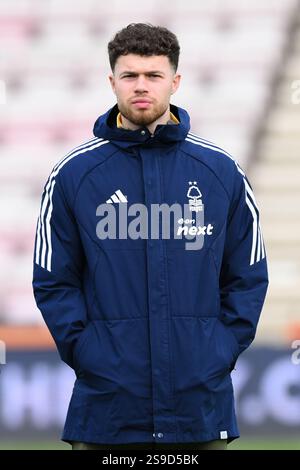 Neco Williams of Nottingham Forest during the Nottingham Forest FC v ...