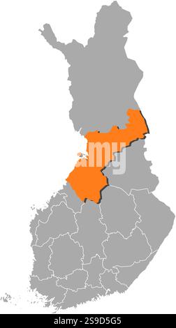 Northern Ostrobothnia region outline map set Stock Vector Image & Art ...