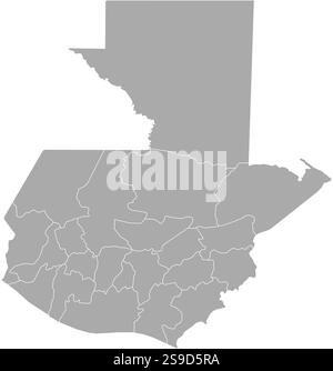 Map of Guatemala with the provinces Stock Vector Image & Art - Alamy