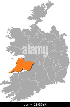 Grey map of Europe with orange highlighted 28 EU member states. Vector ...