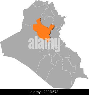 Map of Salah ad Din, a province of Iraq Stock Vector Image & Art - Alamy