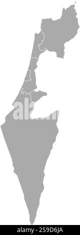 Map of Israel with the provinces Stock Vector Image & Art - Alamy
