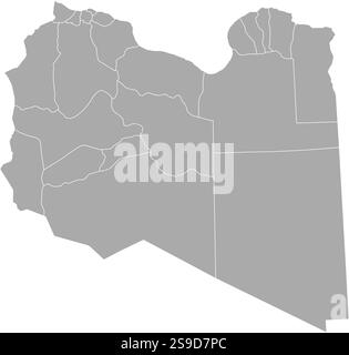 Map of Libya with the provinces Stock Vector Image & Art - Alamy