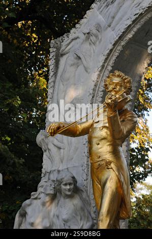 Detail of Johann Strauss Memorial, Stadtpark, Vienna, Austria, Europe ...