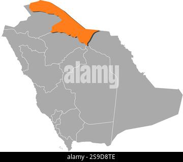 3d map of Saudi Arabia with borders of regions Stock Vector Image & Art ...
