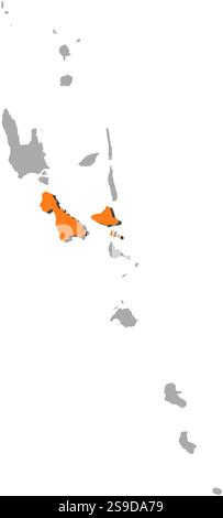 Map of Vanuatu with the provinces, Malampa is highlighted Stock Vector ...