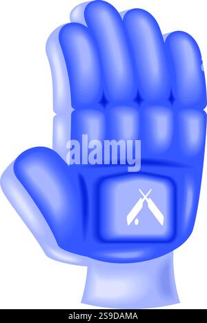 Cricket gloves vector icon. Cricket batting gloves illustration. sports ...