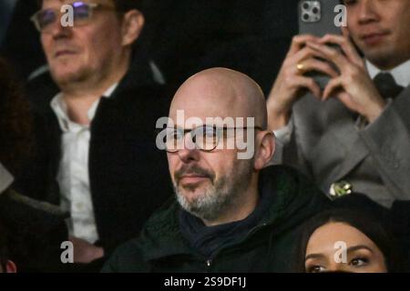 French journalist Thomas Snegaroff attends the French L1 football match ...
