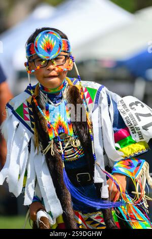 Native Dancer at the Mission San Luis Rey Pow Wow Stock Photo - Alamy