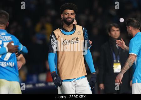 Philip Billing of SSC Napoli celebrates after scoring first goal during ...