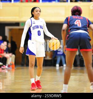 Seton Hall's Jada Eads (0) and St. John's Lashae Dwyer (13) during ...