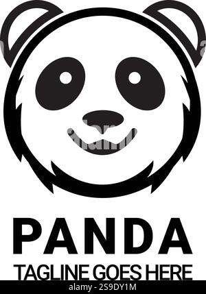 Panda logo template vector icon illustration design Stock Vector Image ...