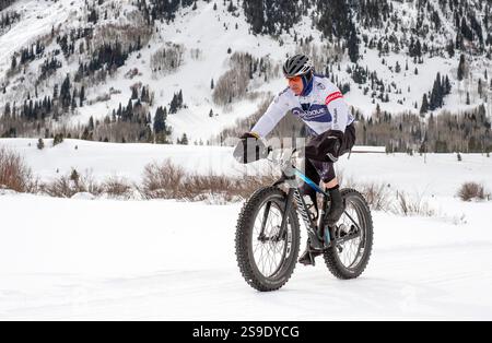 January 25, 2025: Denver cyclist, Brent Hanlin, on his way to a 4th ...