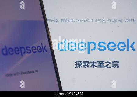 HANGZHOU, CHINA - JANUARY 25, 2025 - The logo of Chinese artificial ...