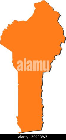 Map of Benin, filled in gray Stock Vector Image & Art - Alamy
